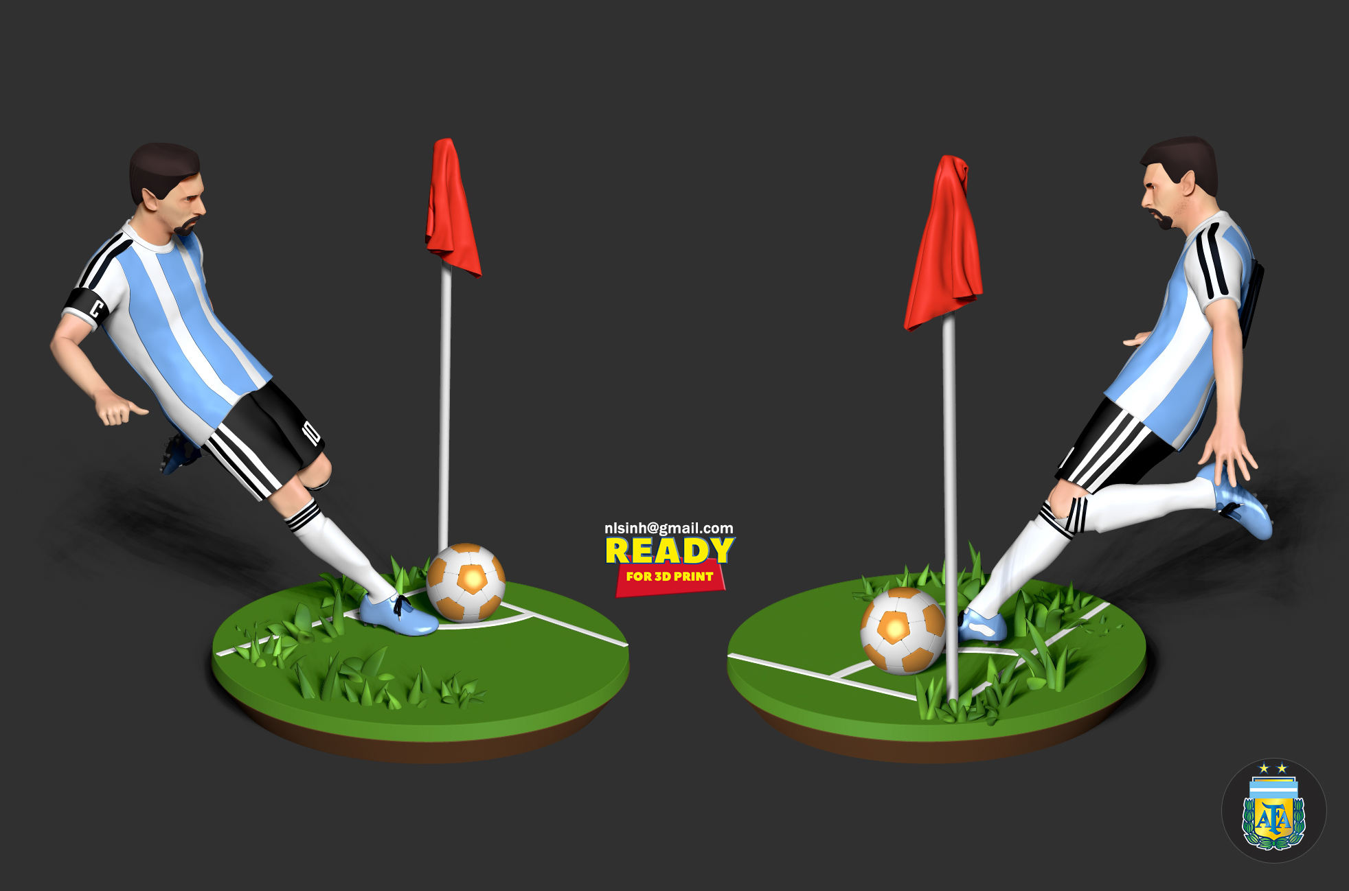 3D file Lionel Messi 🏈 ・3D print design to download・Cults