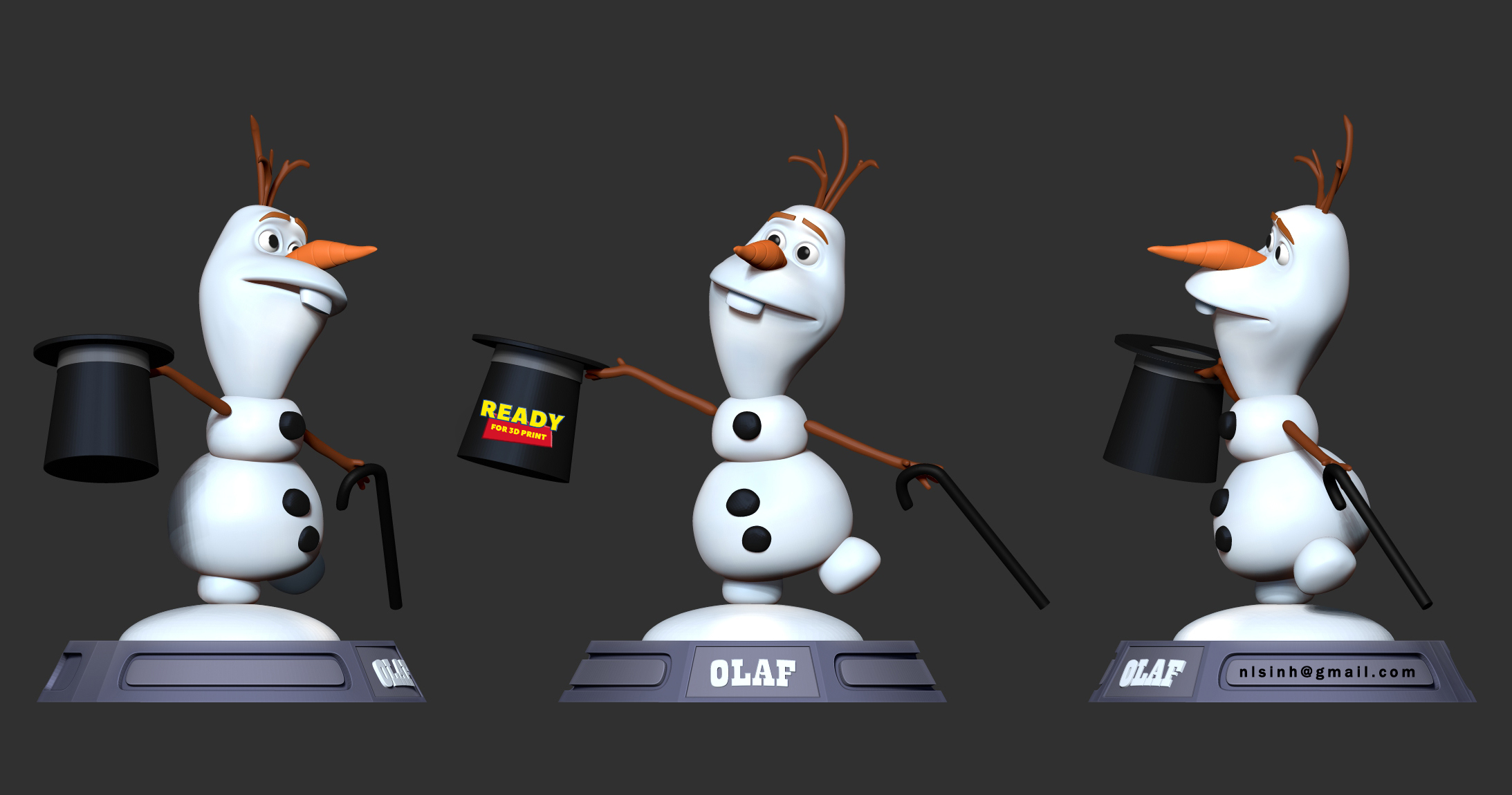 3D file Magician Olaf ☃️ ・3D printer model to download・Cults