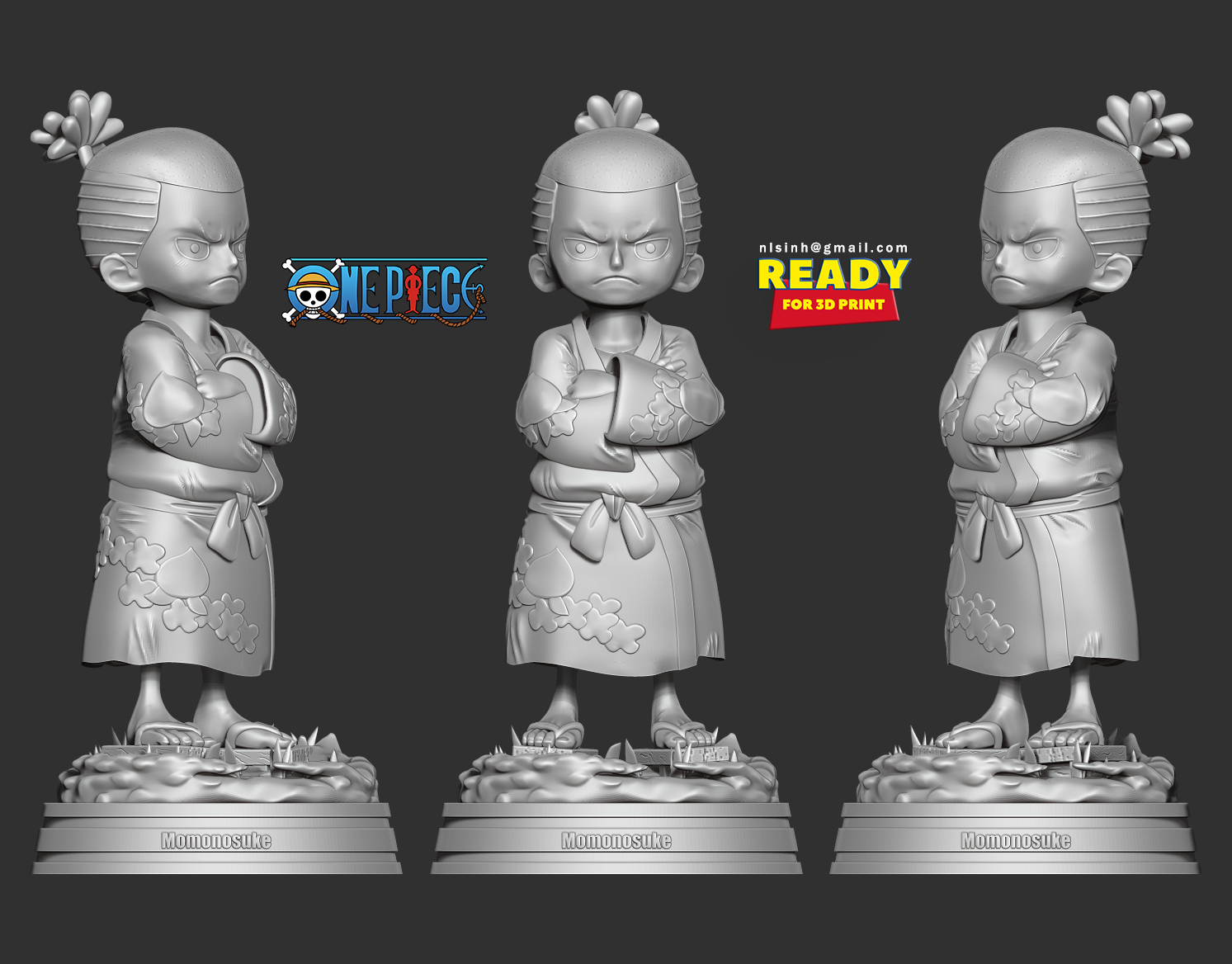 3D file Kozuki Momonosuke - One Piece Fanart 👦・3D printer model to ...
