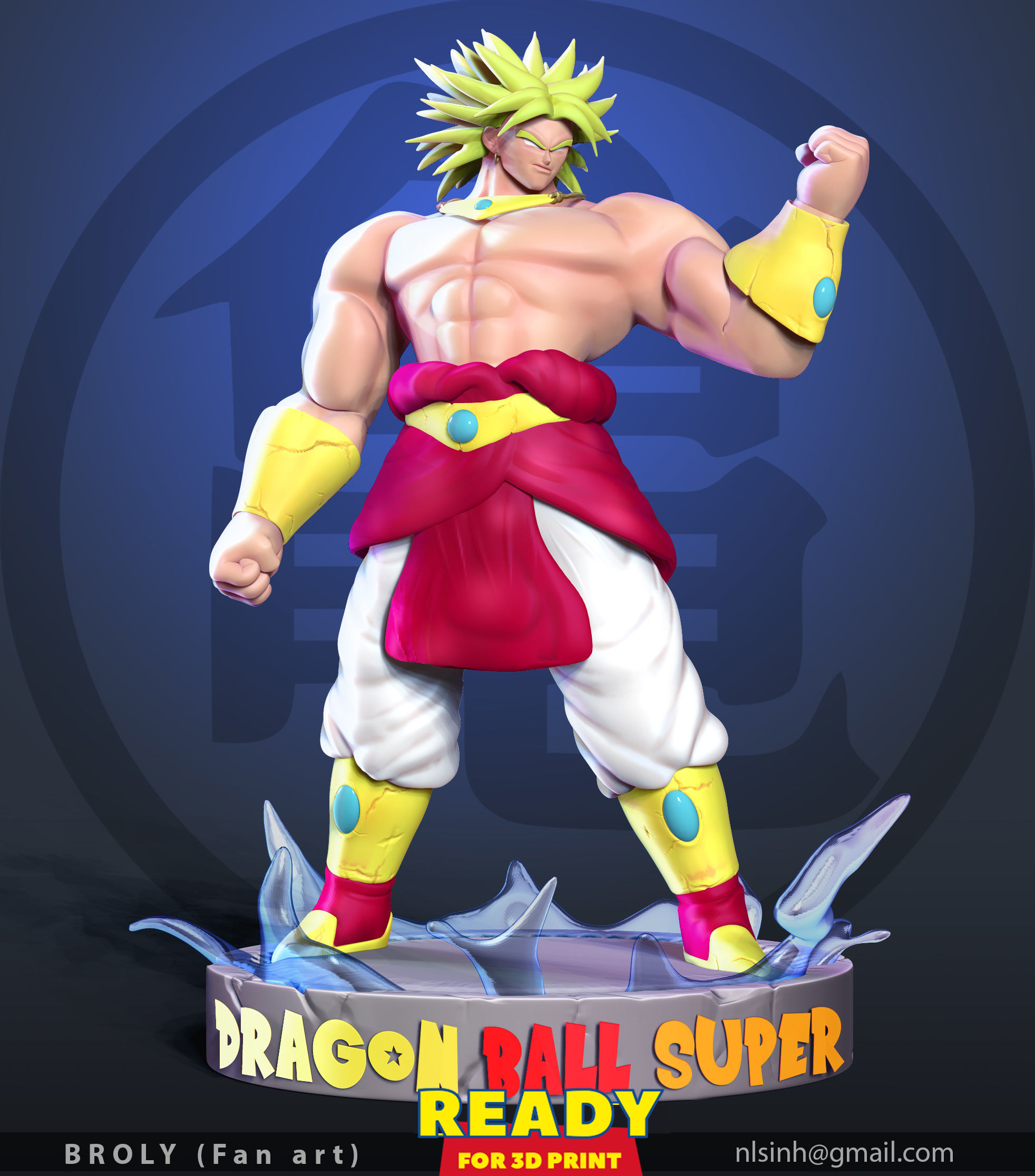 3D file Broly - Dragon Ball Super Fanart 🐉 ・3D printing design to ...