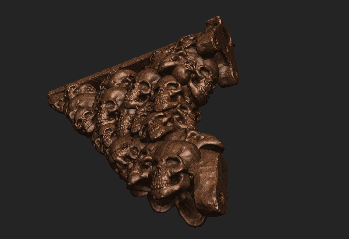 💀 Gothic Skull Book Shelf Bracket・ STL File for ・Cults