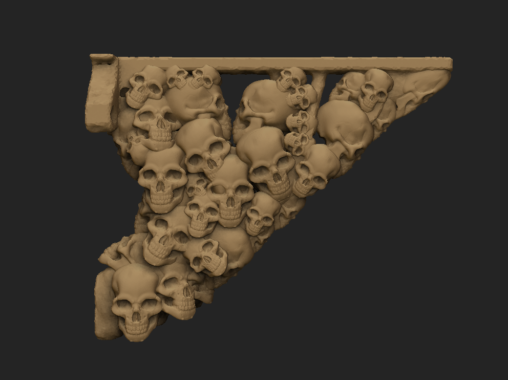 💀 Gothic Skull Book Shelf Bracket・ STL File for ・Cults