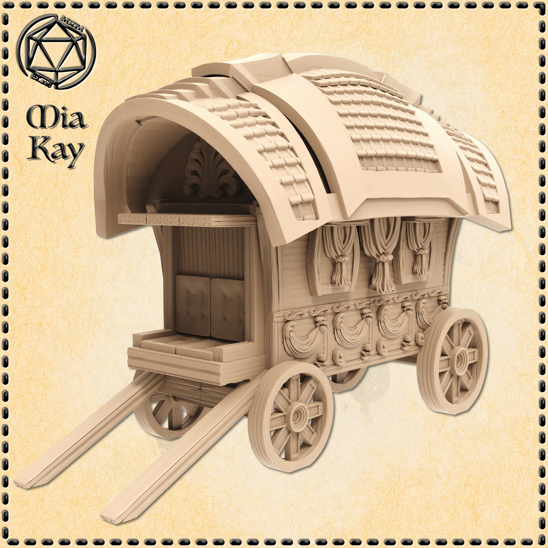 🎲 Fancy Carriage・ STL File for ・Cults