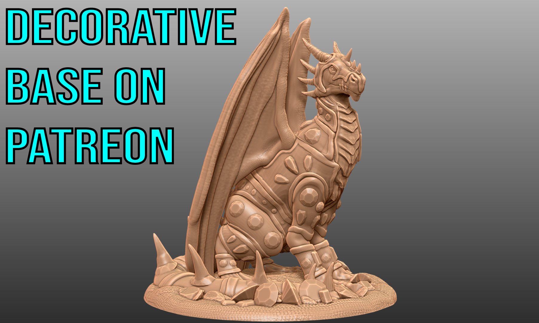 STL file Jeweled Dragon - Tabletop Miniature 🐉 ・3D printing idea to ...