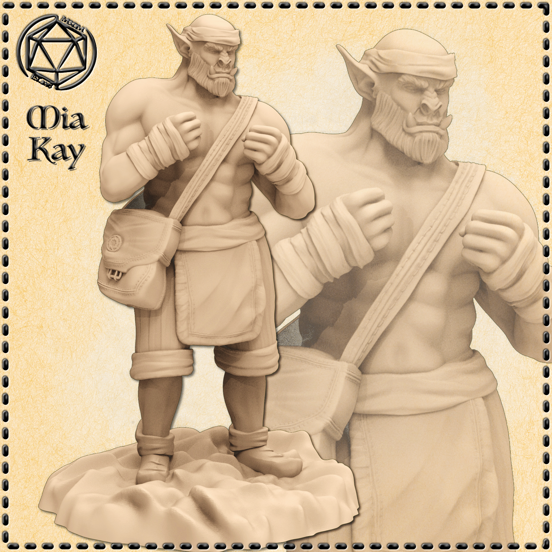 STL file Orc Monk 👨 ・3D printing idea to download・Cults