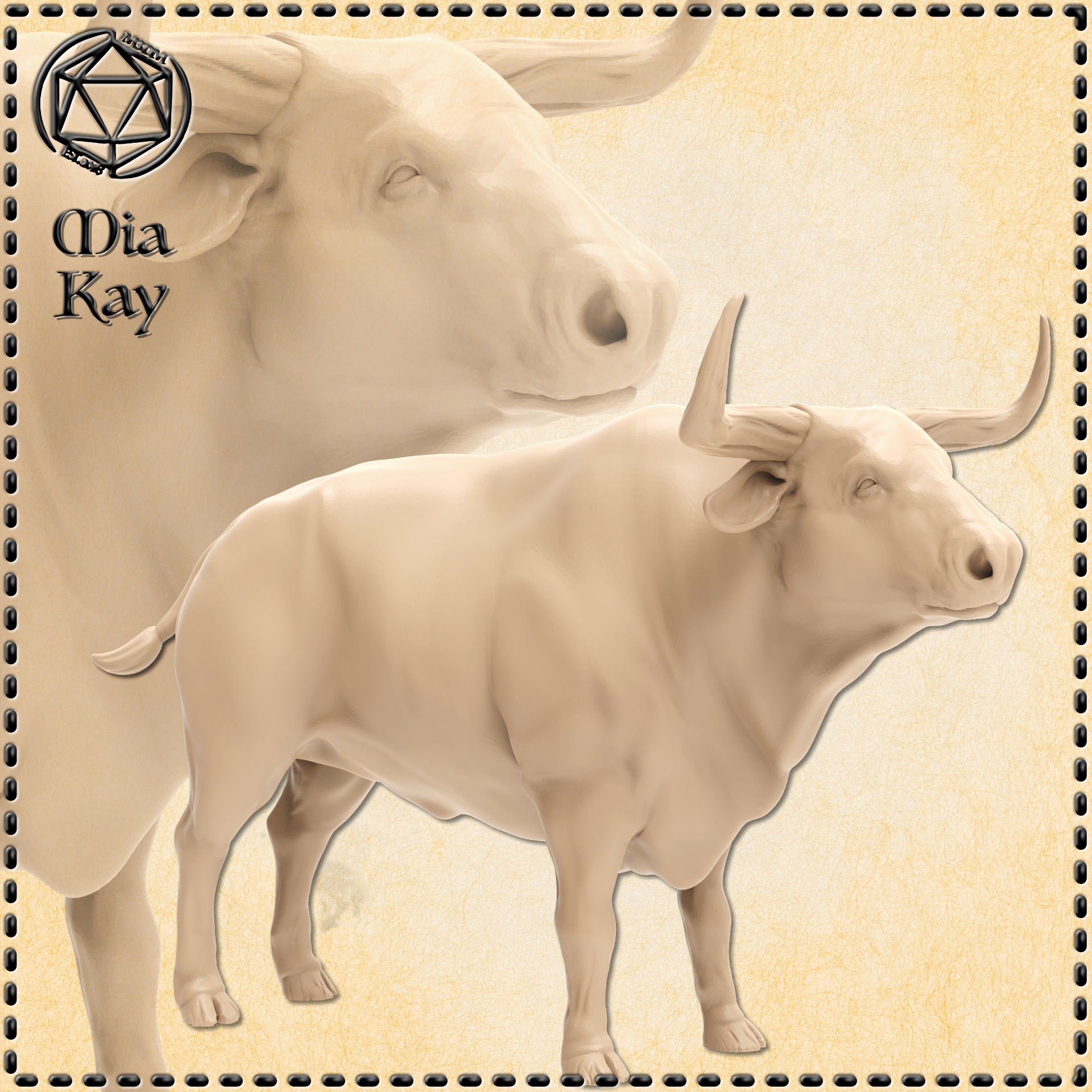 🐂 Ox - Standing・ STL File for ・Cults