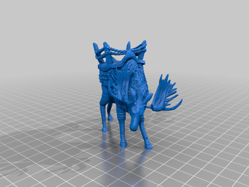 🎲 War Moose - Tabletop Miniature・ STL File for ・Cults