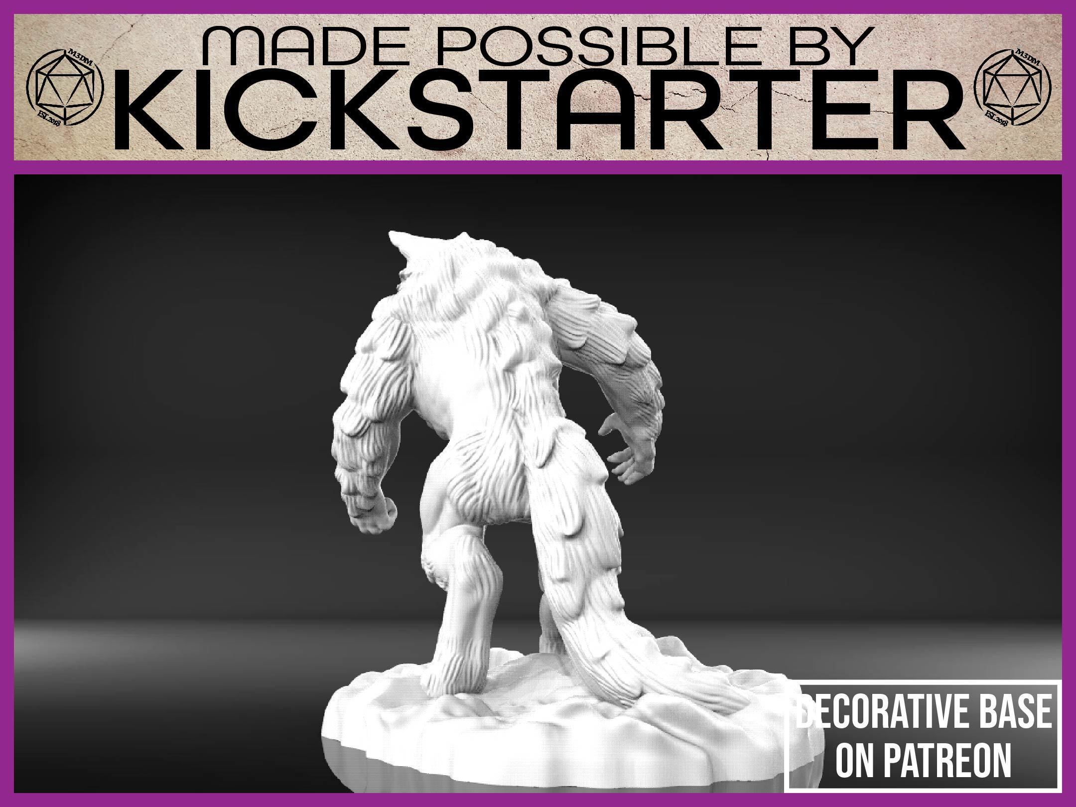 🐺 Werewolf - Tabletop Miniature・ STL File for ・Cults