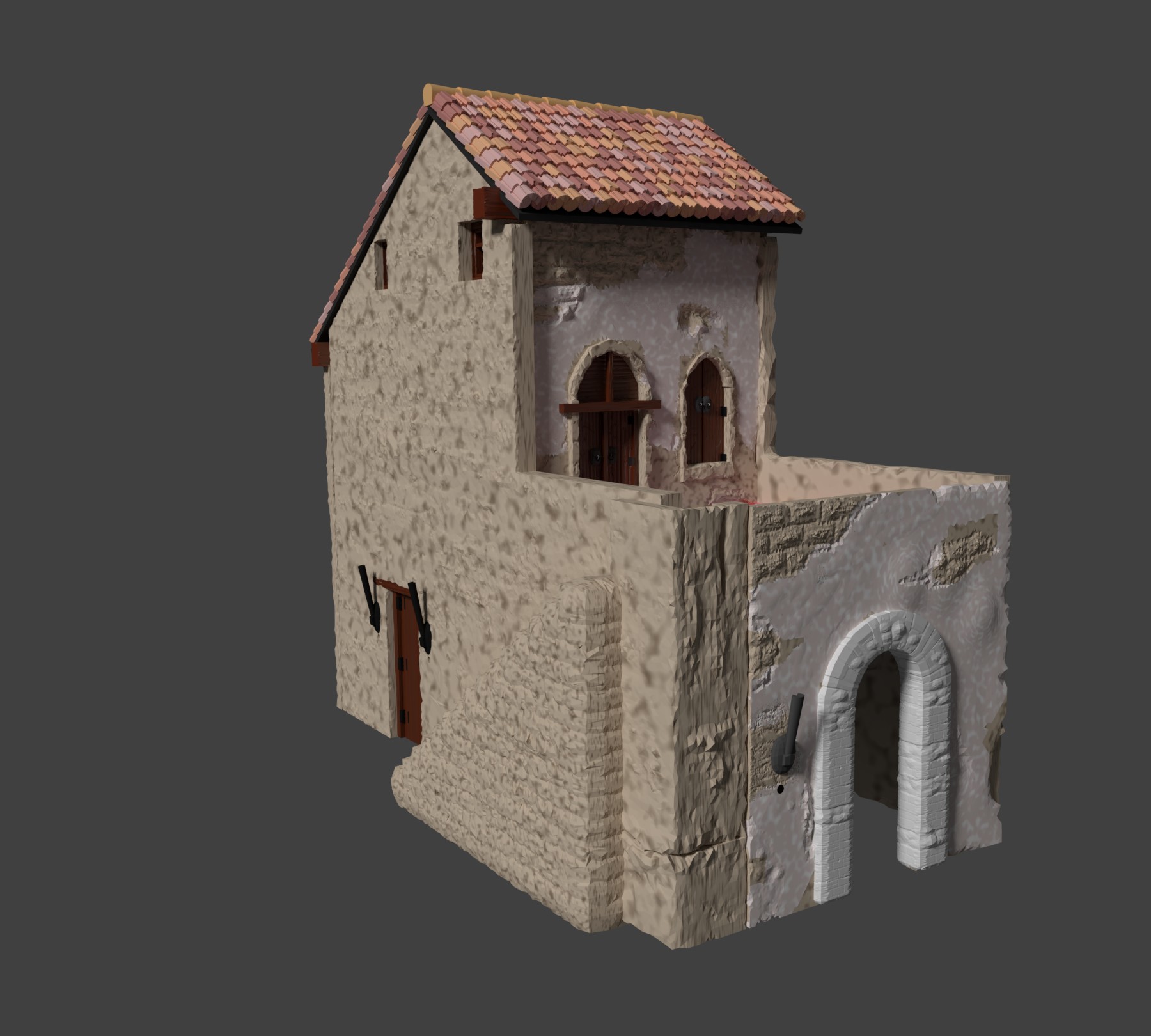STL file Rustic house for dioramas 3d model 🏠 (OBJ)・3D printer design ...