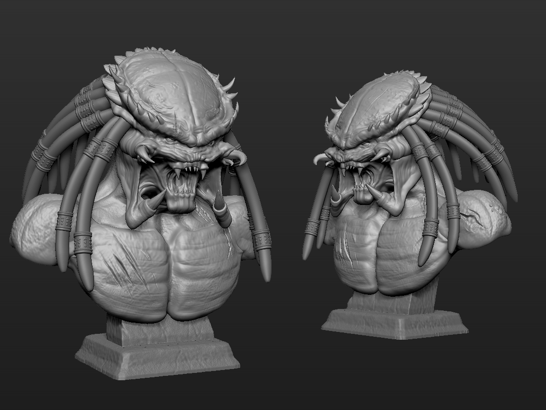 👤 Predator bust・ STL File for ・Cults