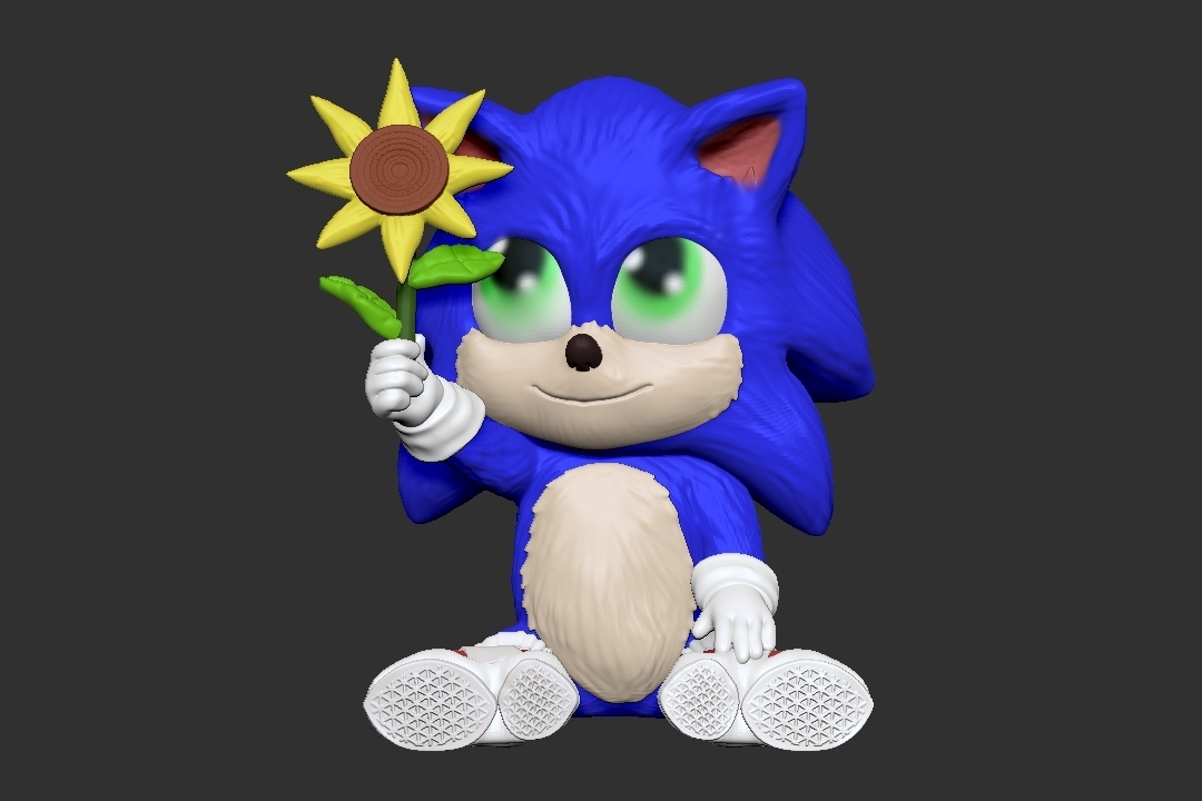 👶 BABY SONIC SONIC THE HEDGEHOG・ OBJ File for ・Cults