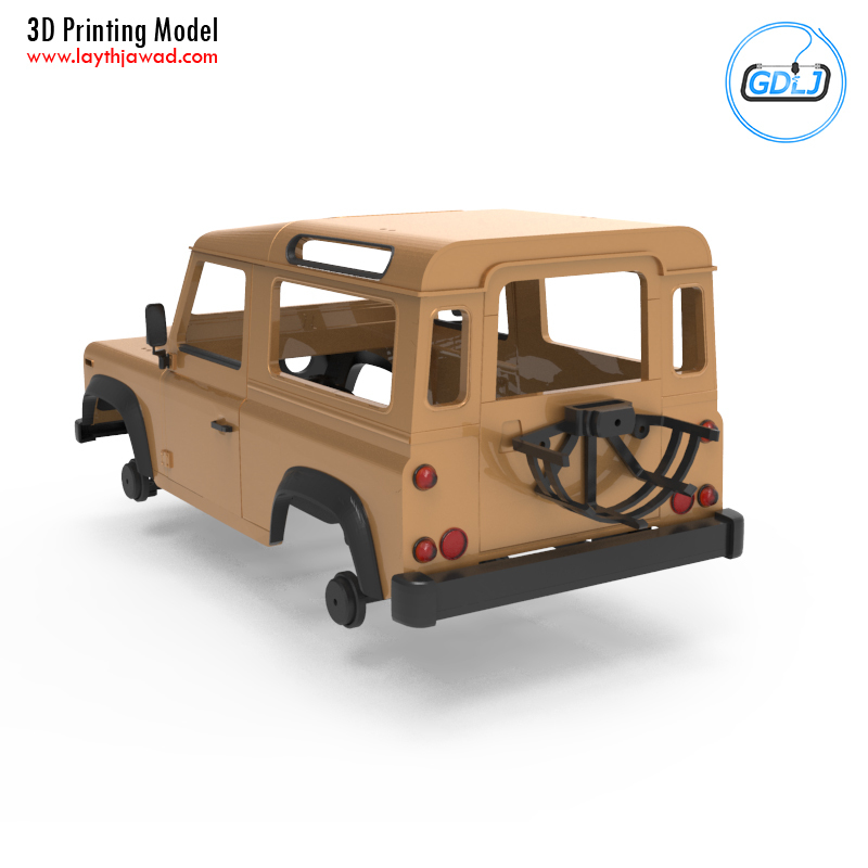 STL file Land Rover Defender V2.3 Tire Holder 🚗 (OBJ and DXF)・3D ...