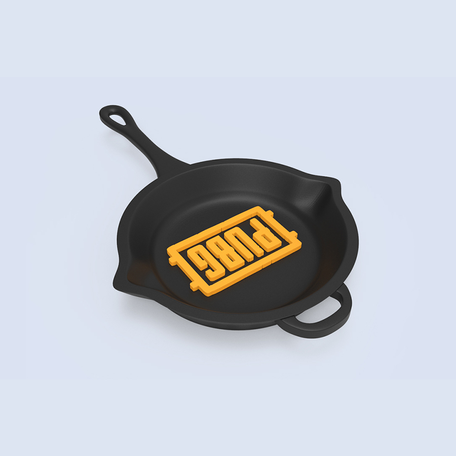 STL file PUBG Frying Pan Keychain 🗝️ (OBJ)・3D print model to download・Cults