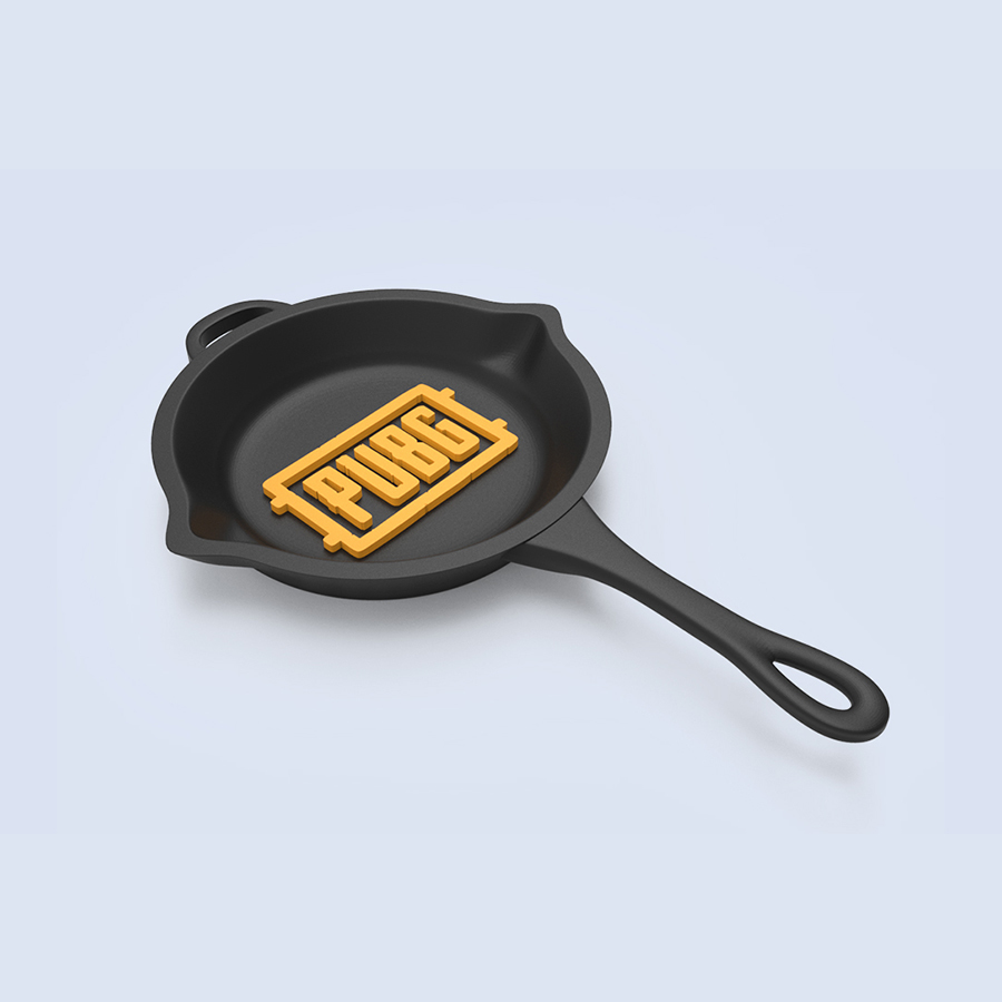 STL file PUBG Frying Pan Keychain 🗝️ (OBJ)・3D print model to download・Cults