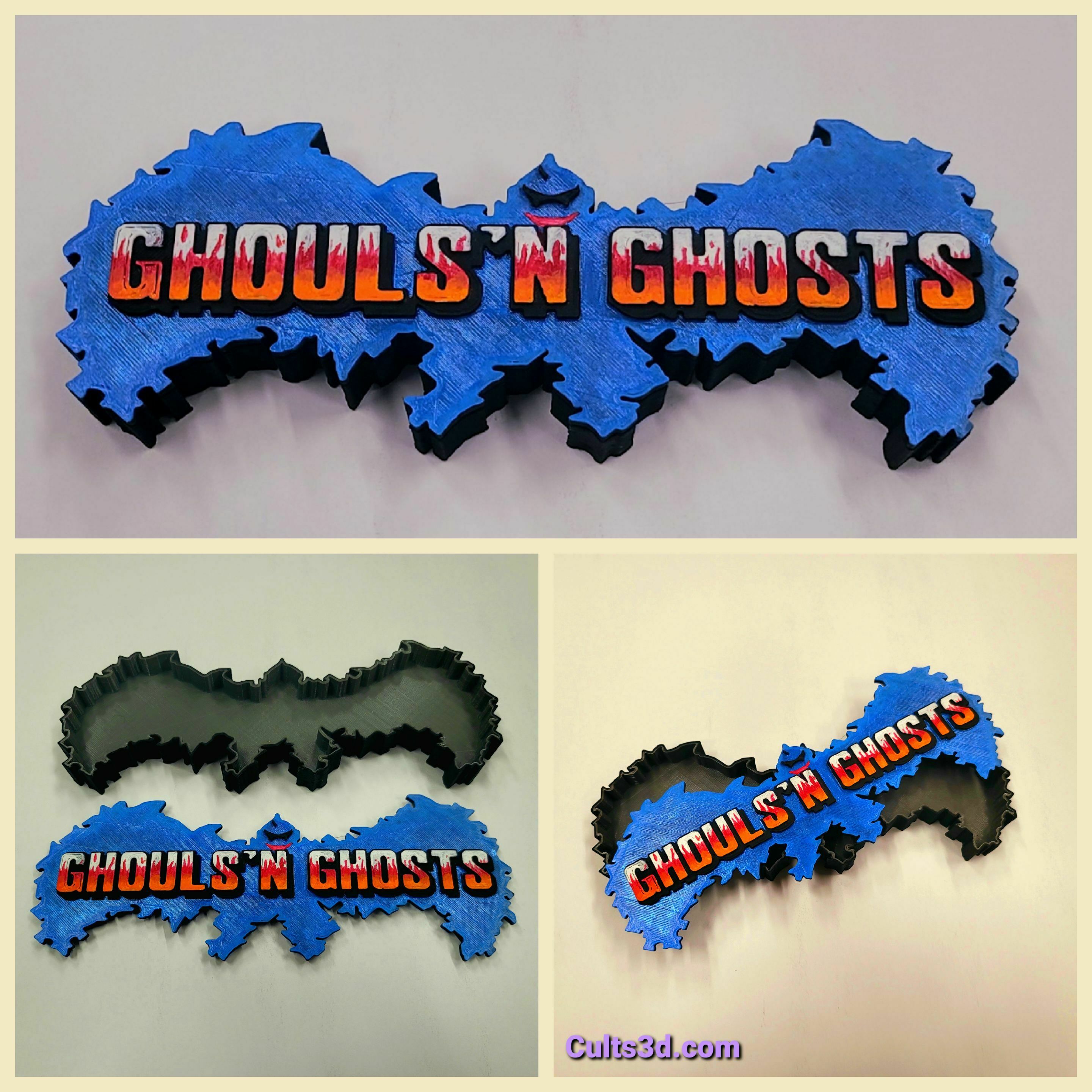 📦 Ghouls's N Ghosts box or logo・Free STL File for ・Cults
