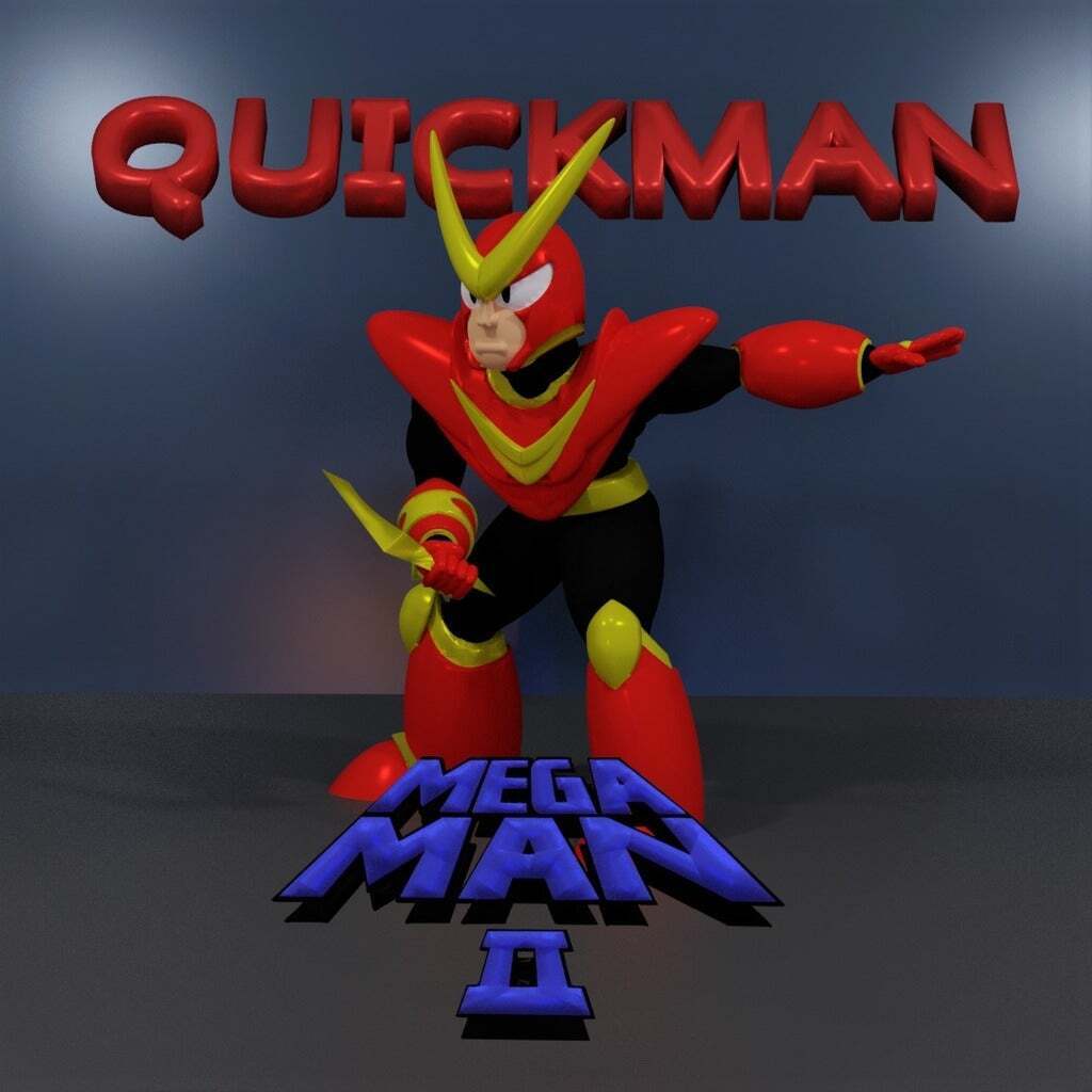 Free STL file QuickMan MEGAMAN2 🎲 ・3D printer design to download・Cults