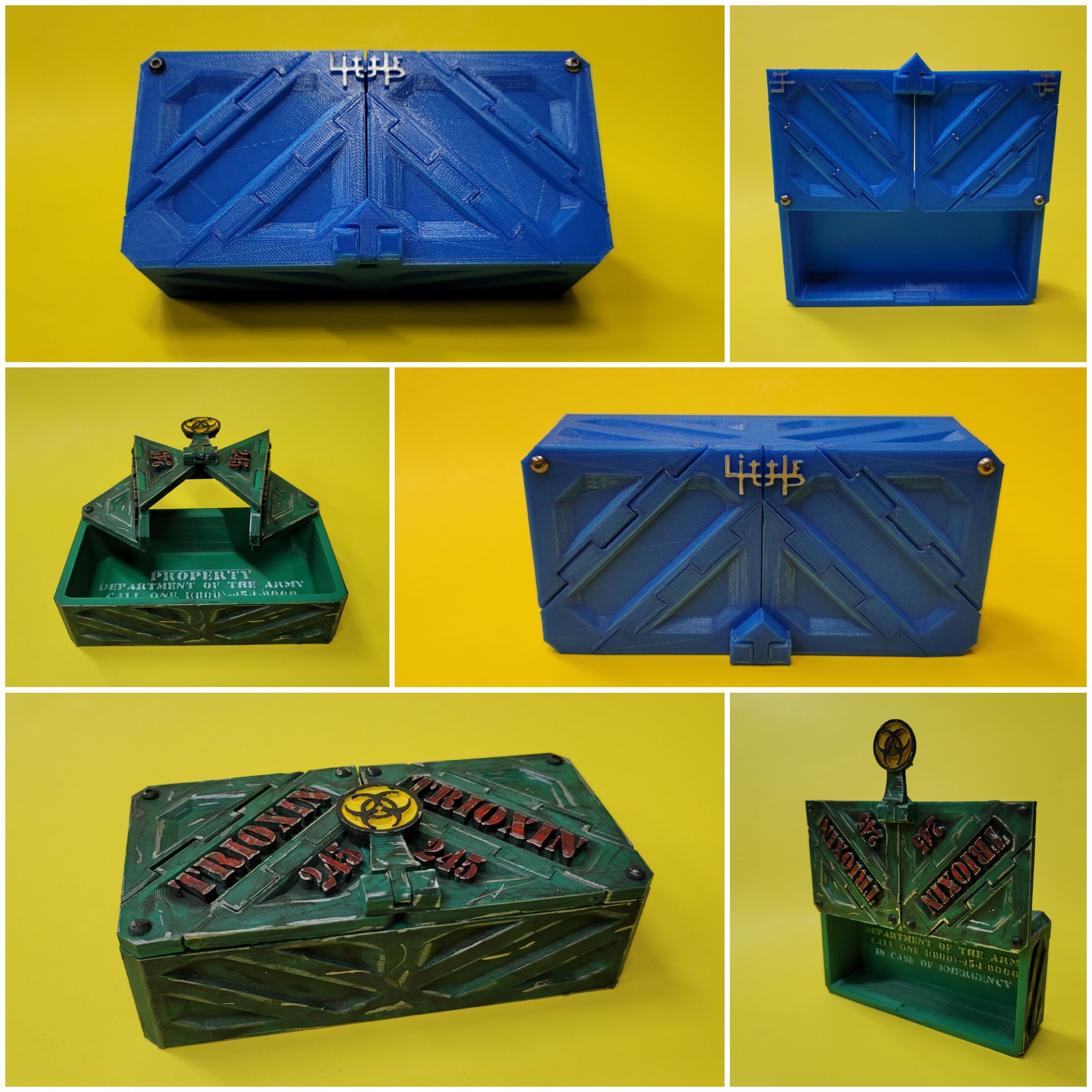 🔝 Flip Top Box 2.0 TESLA, TRIOXIN, PLAIN e HEX・Arquivo STL para ・Cults