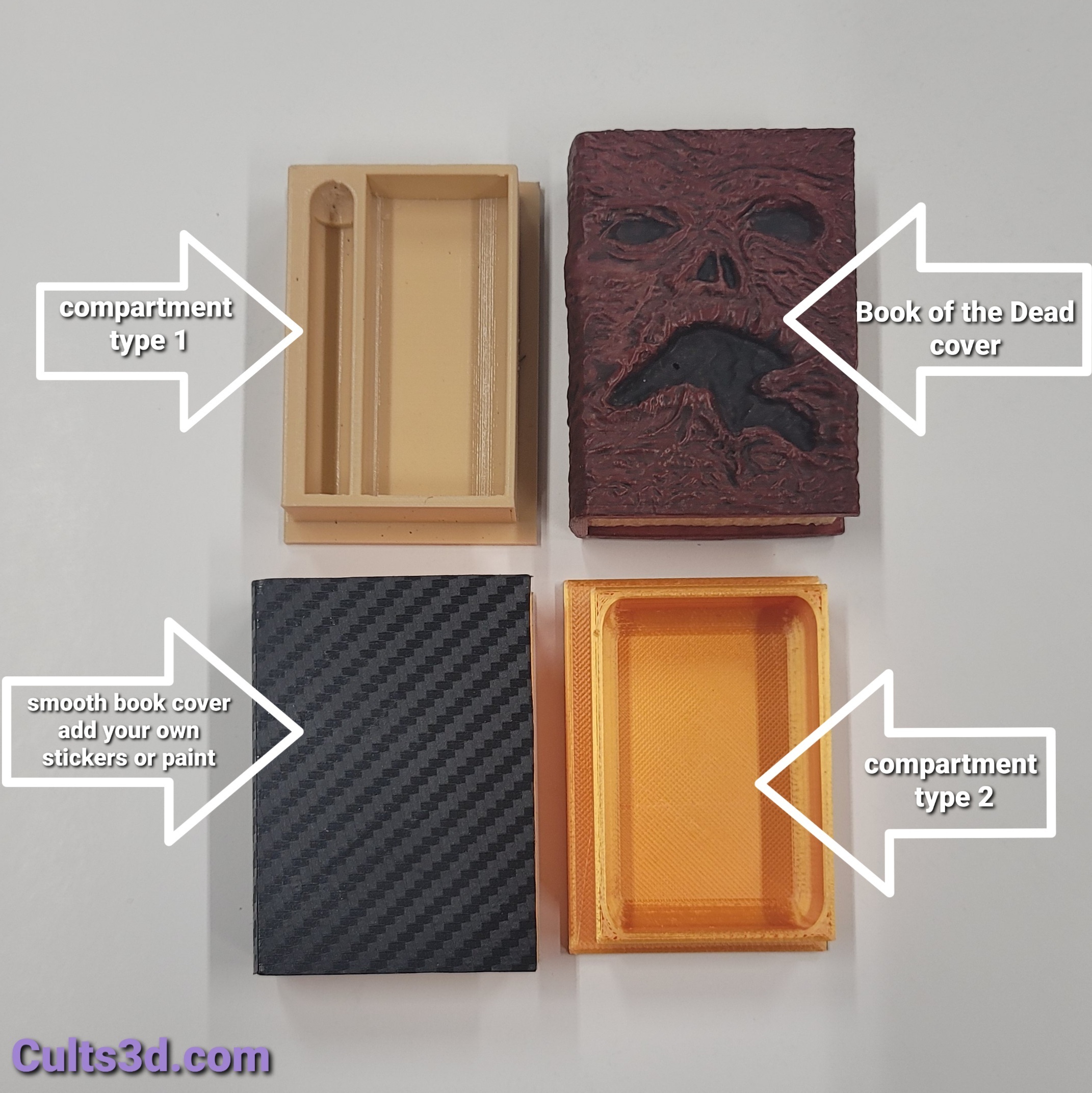 📚 Book of the Dead Stash Box・ STL File for ・Cults