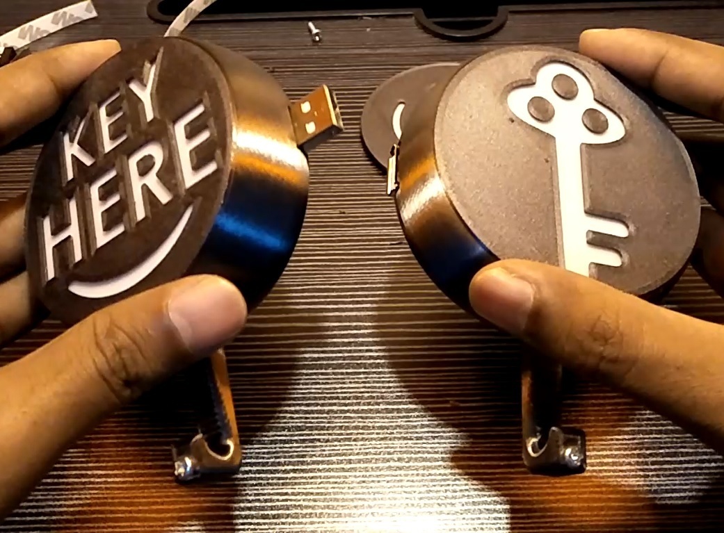 🔑 WALL KEY HOLDER LED・Free 3D File for ・Cults