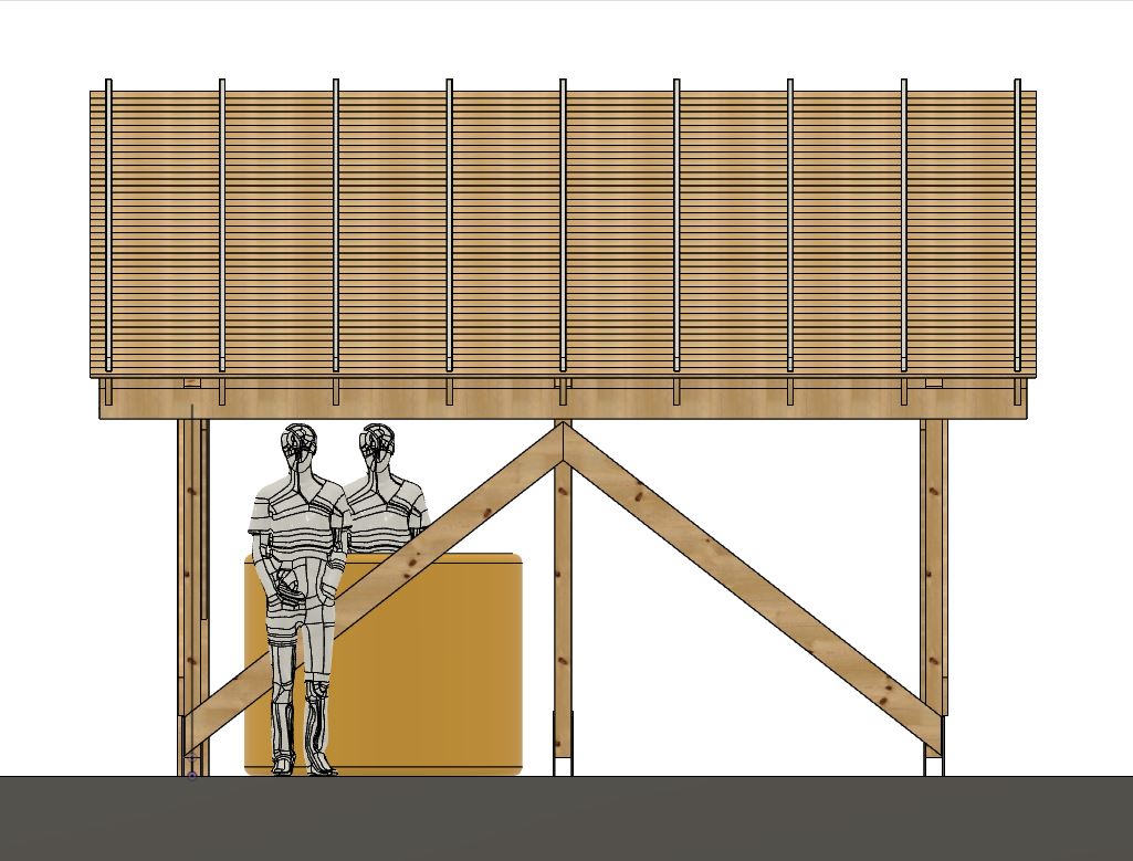 🛖 sheepfold stall hut wooden house carport covered parking workshop ...