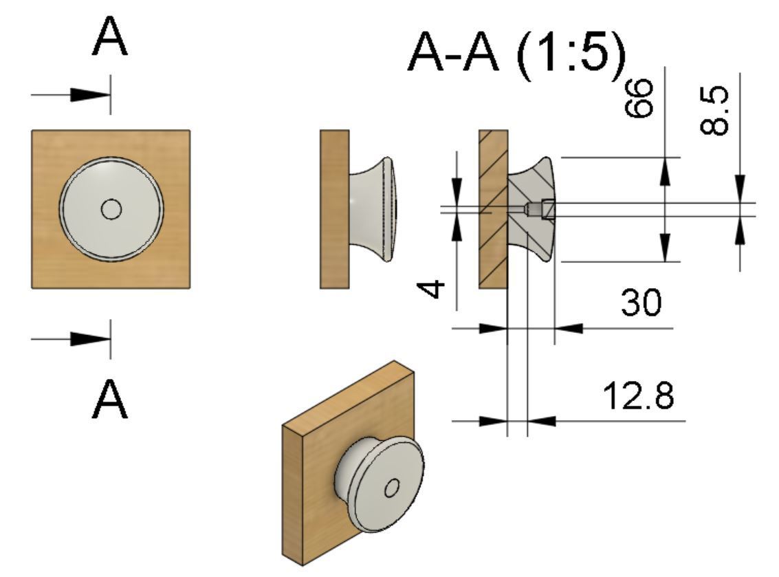 🪝 Wardrobe knob holder hook 3 different sizes・ STL File for ・Cults