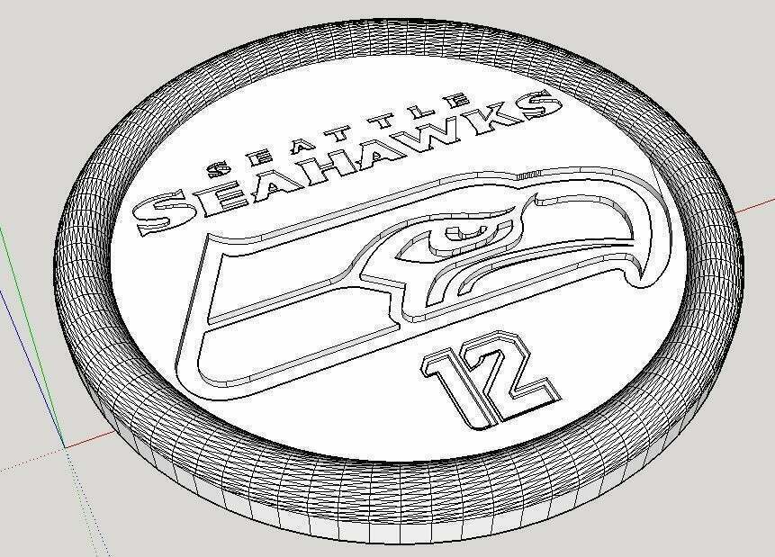Free STL file Seahawks Coaster 🏠 ・3D print design to download・Cults