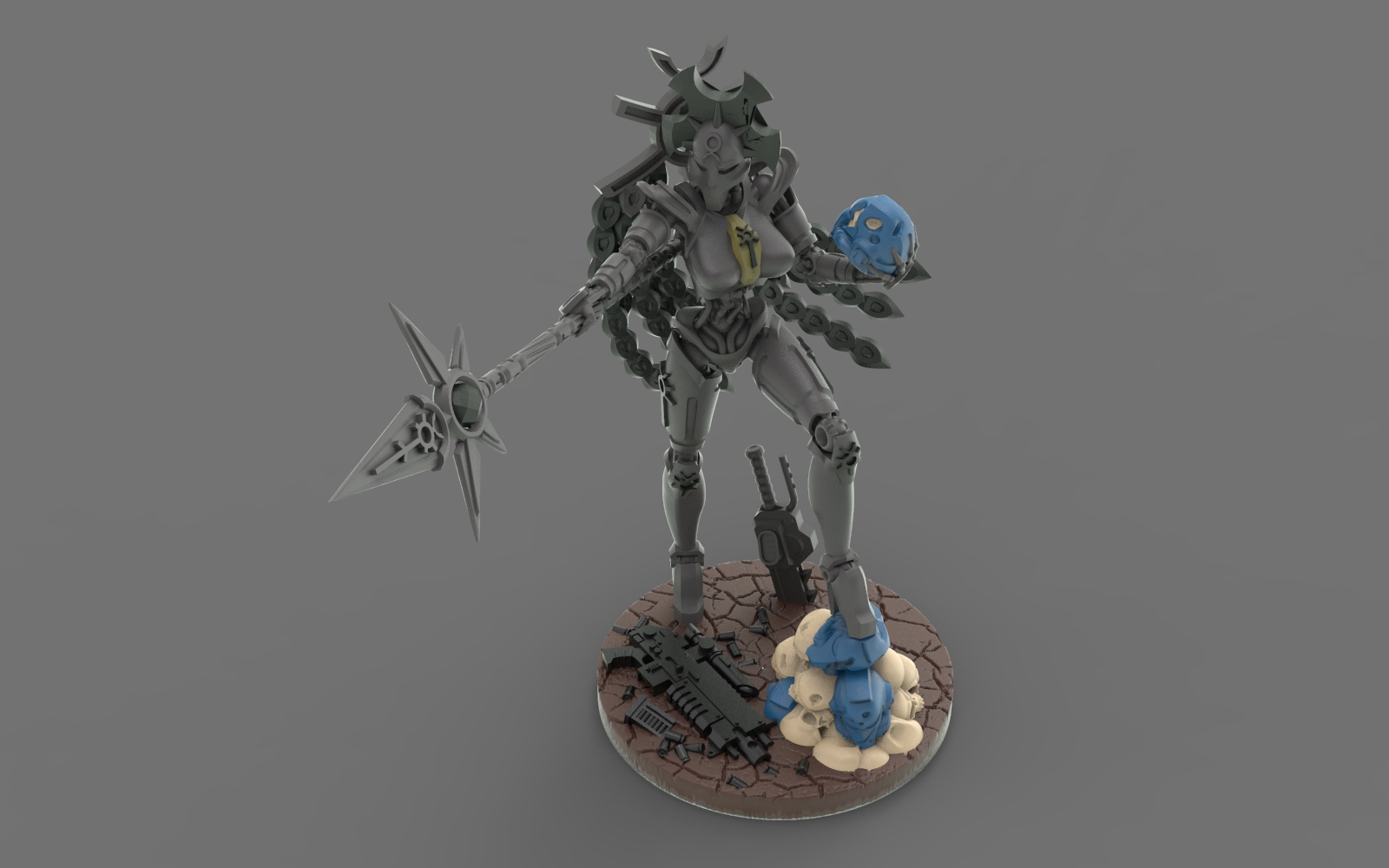 ♀️ Female Necro Lord・ 3D File for ・Cults