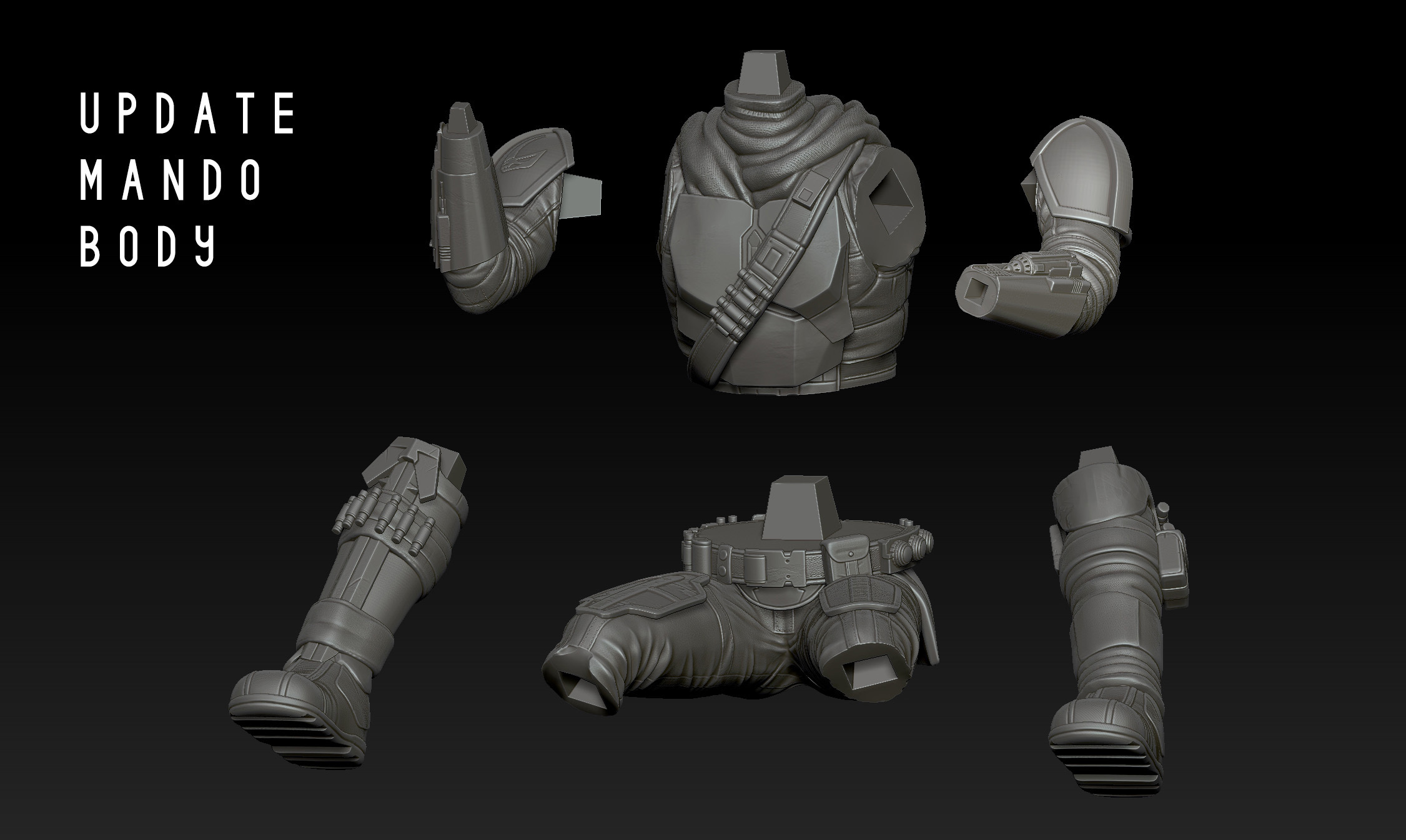 STL file The Mandalorian Diorama 1/6 Scale 🧒 ・3D print design to ...