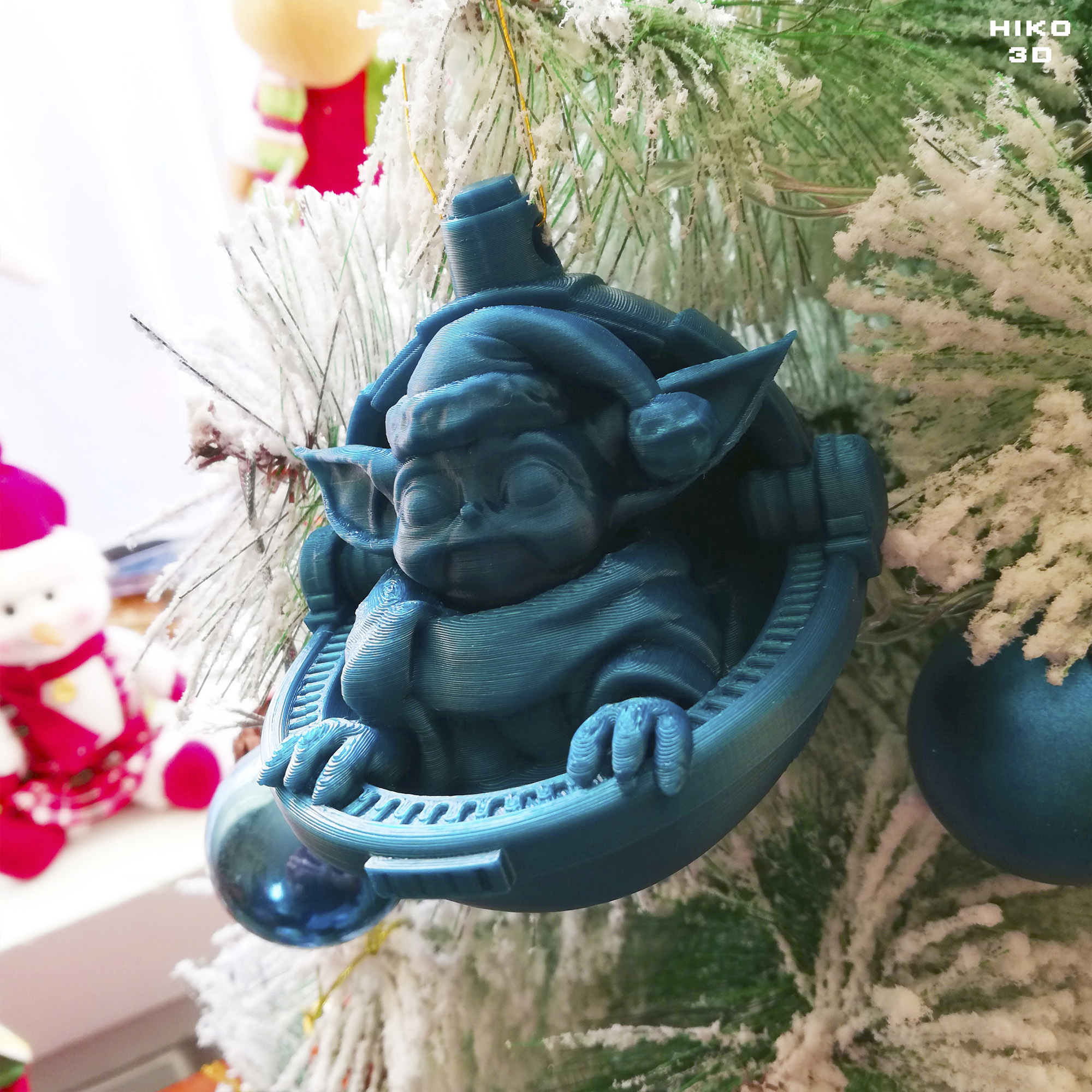 👶 Baby Yoda "GROGU" Ball Christmas・Free STL File for ・Cults