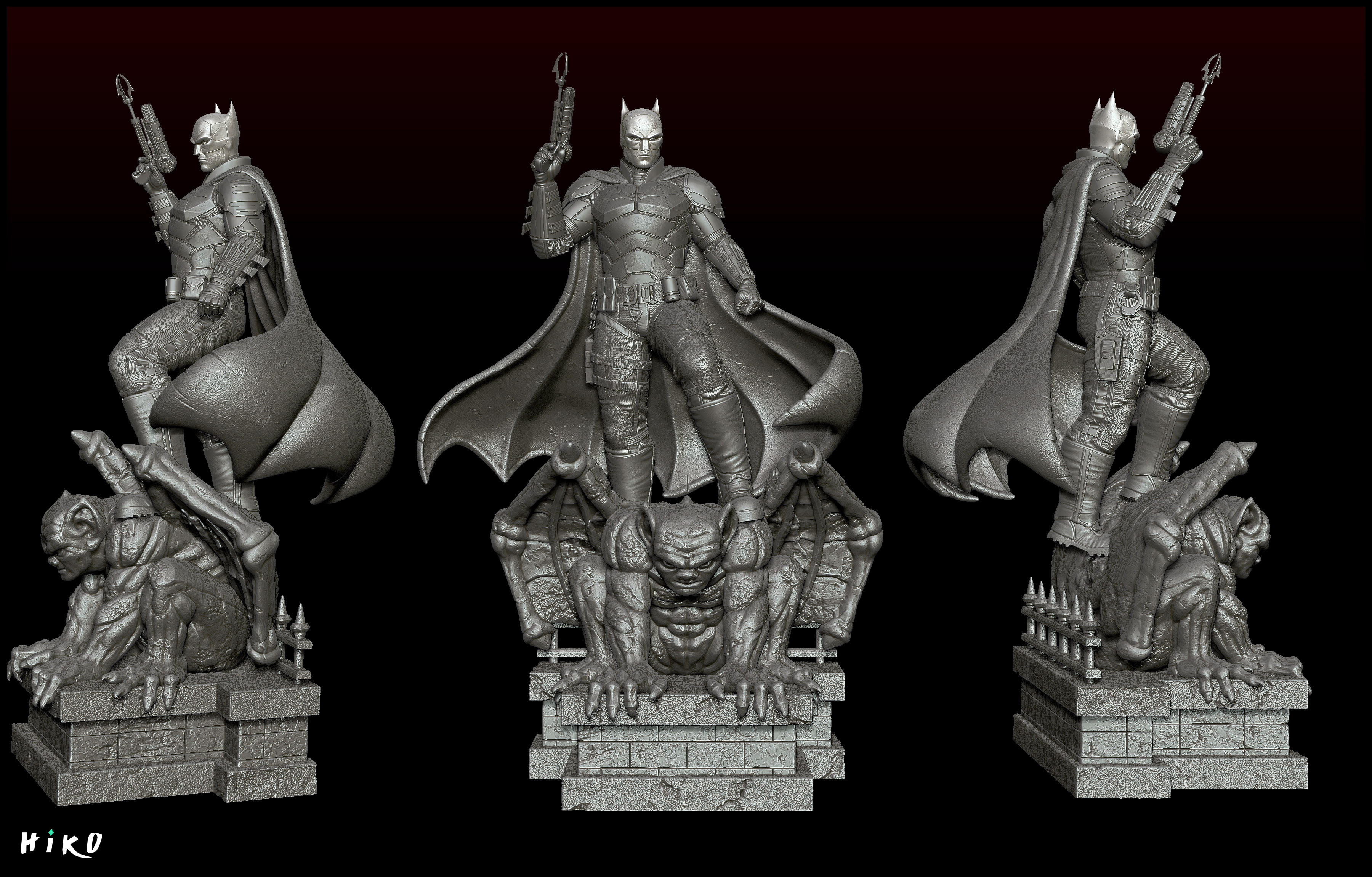arquivo STL The Batman 2022 - Robert Pattinson STL - 1-6 Scale 3D print ...