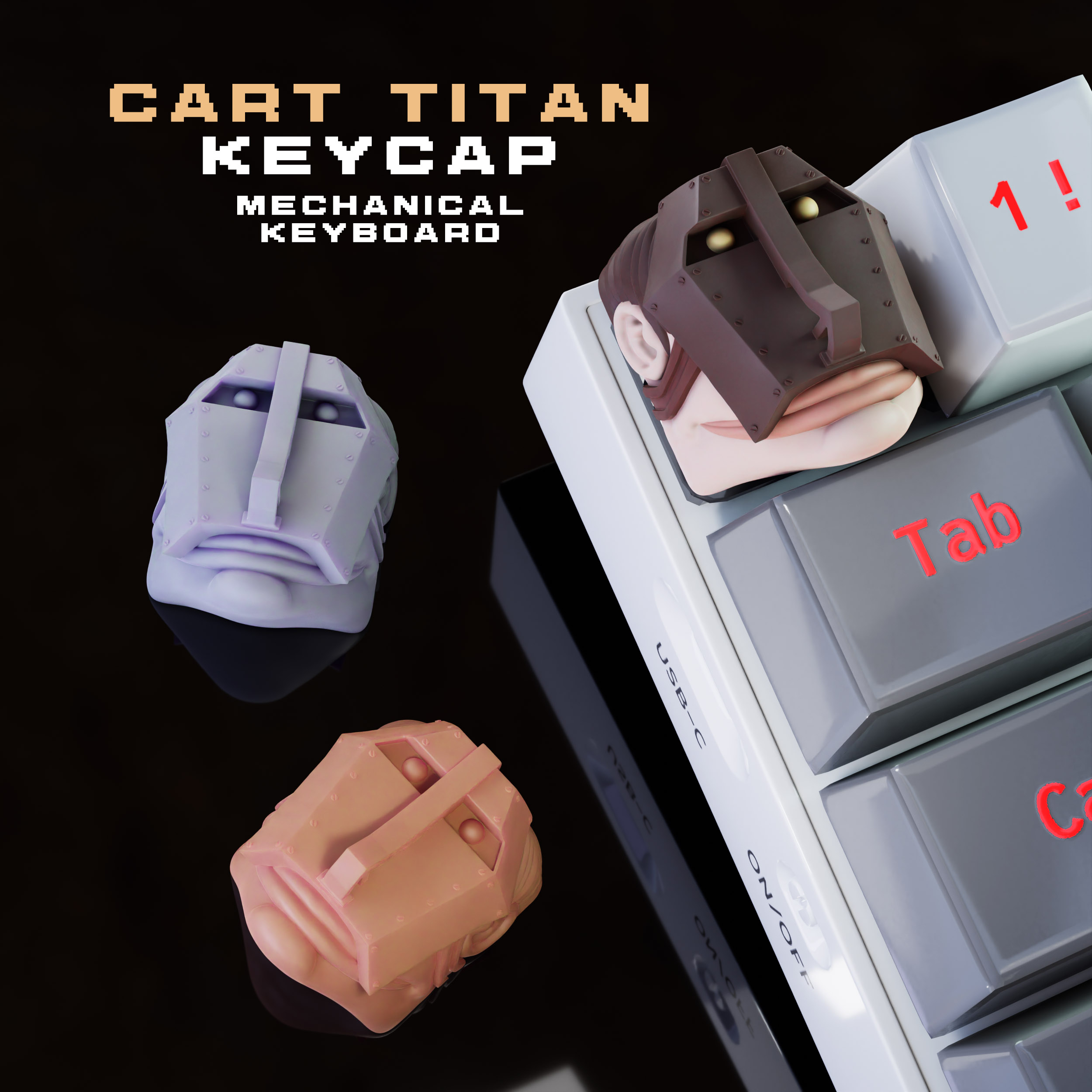 🛒 Cart Titan Pieck - Keycap 3D for mechanical keyboard - AOT SNK・Free ...