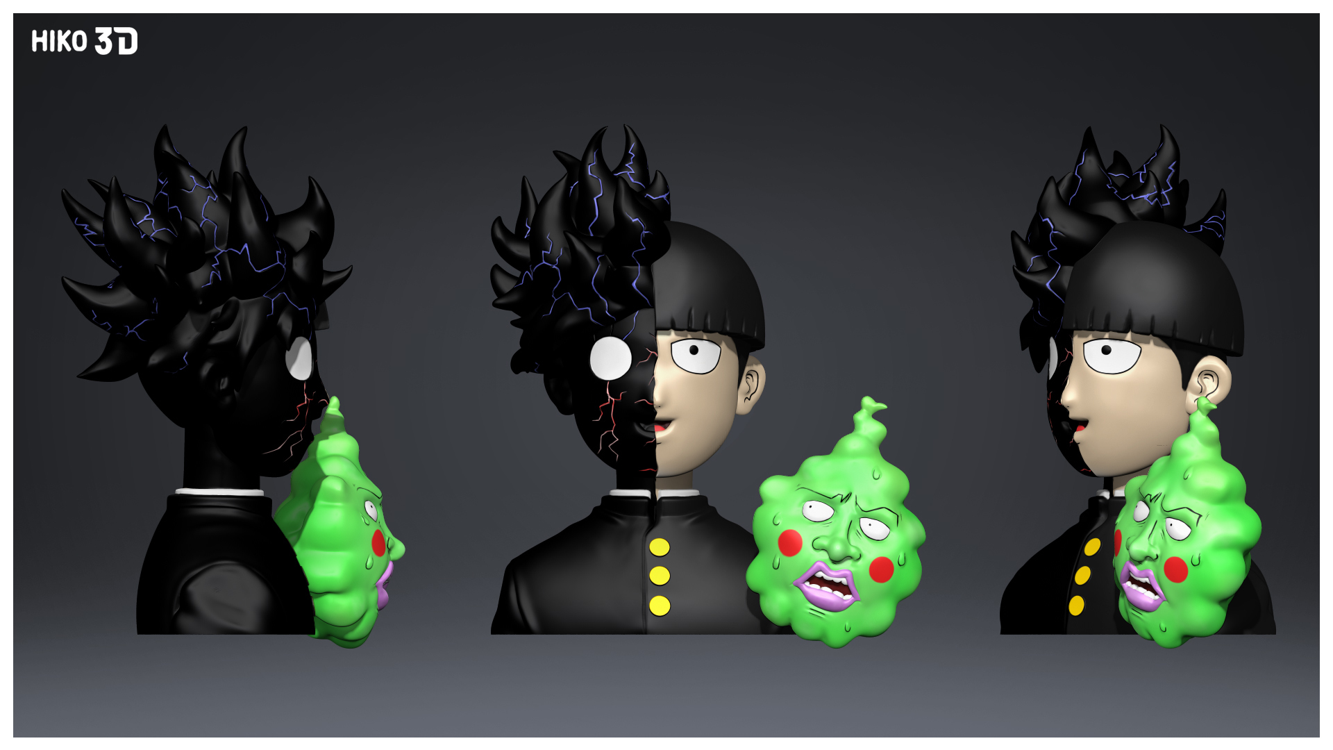 Archivo STL Mob Psycho 100 - 3D FanArt 💯 ・Diseño imprimible en 3D para ...