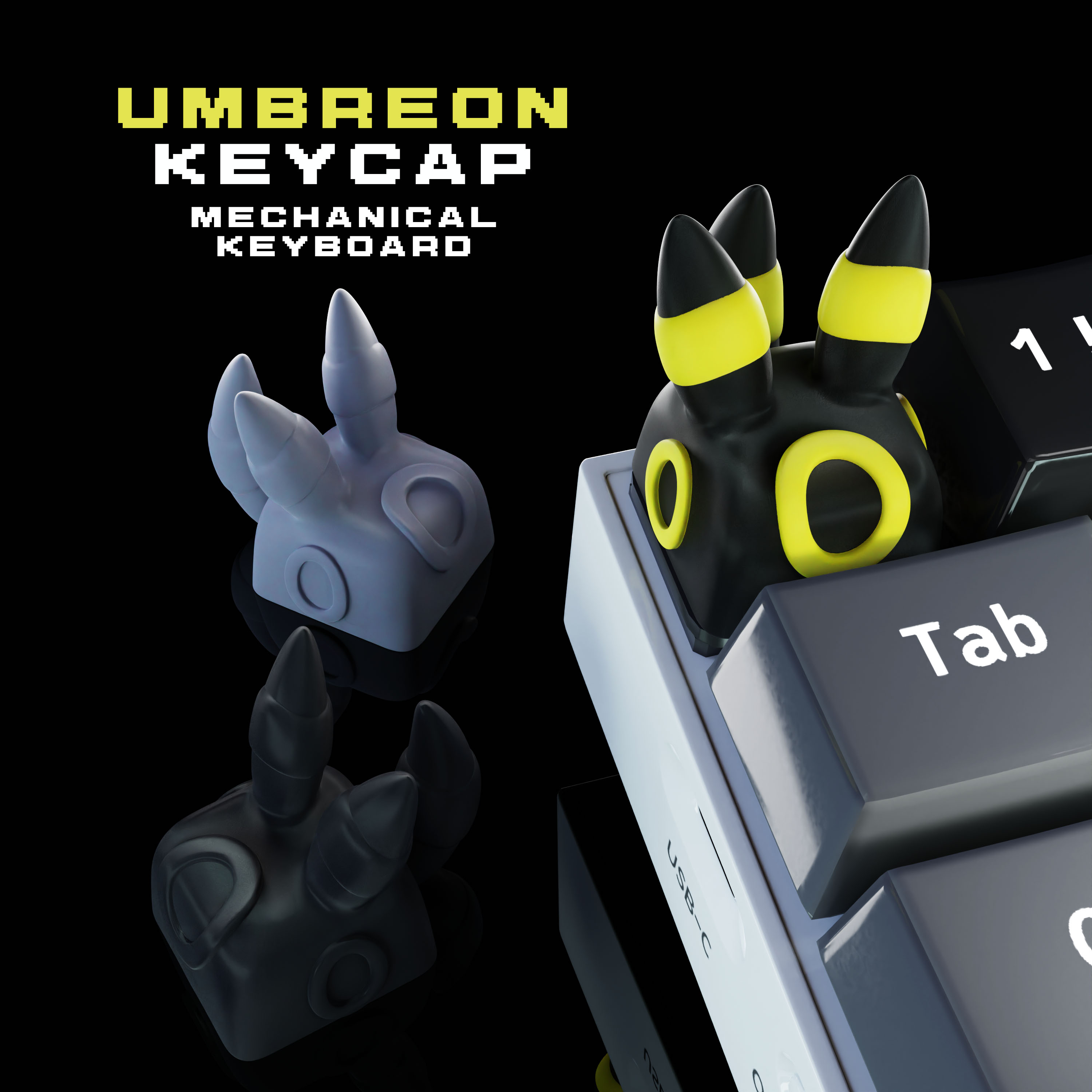 🐉 Umbreon Pokemon Keycap - Mechanical Keyboard - Eeveelutions・ STL File ...