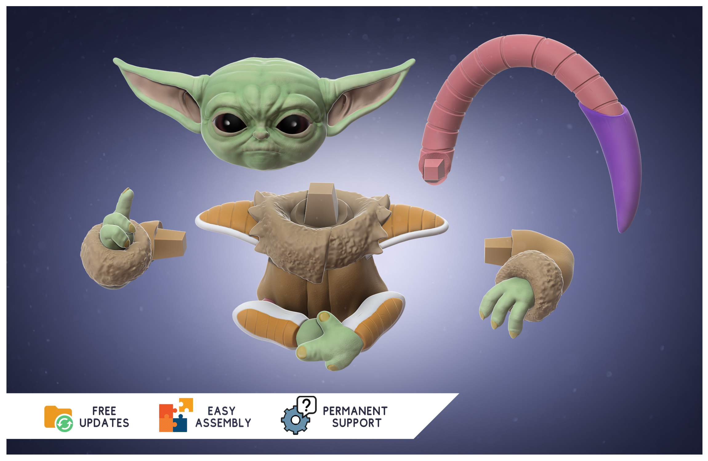 🧒 The Child Frieza - 3d Print Model -Baby freezer・ STL File for 3D ...