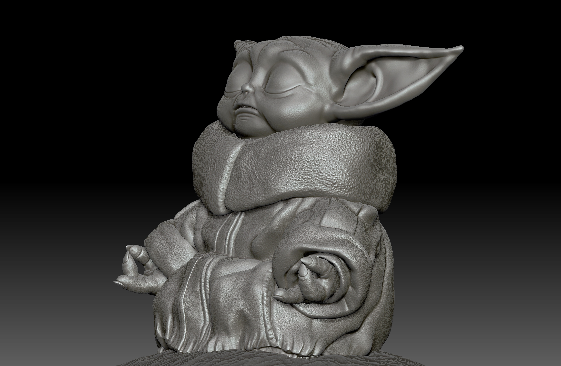 Free STL file Baby Yoda Meditation - Grogu The Child - The mandalorian ...