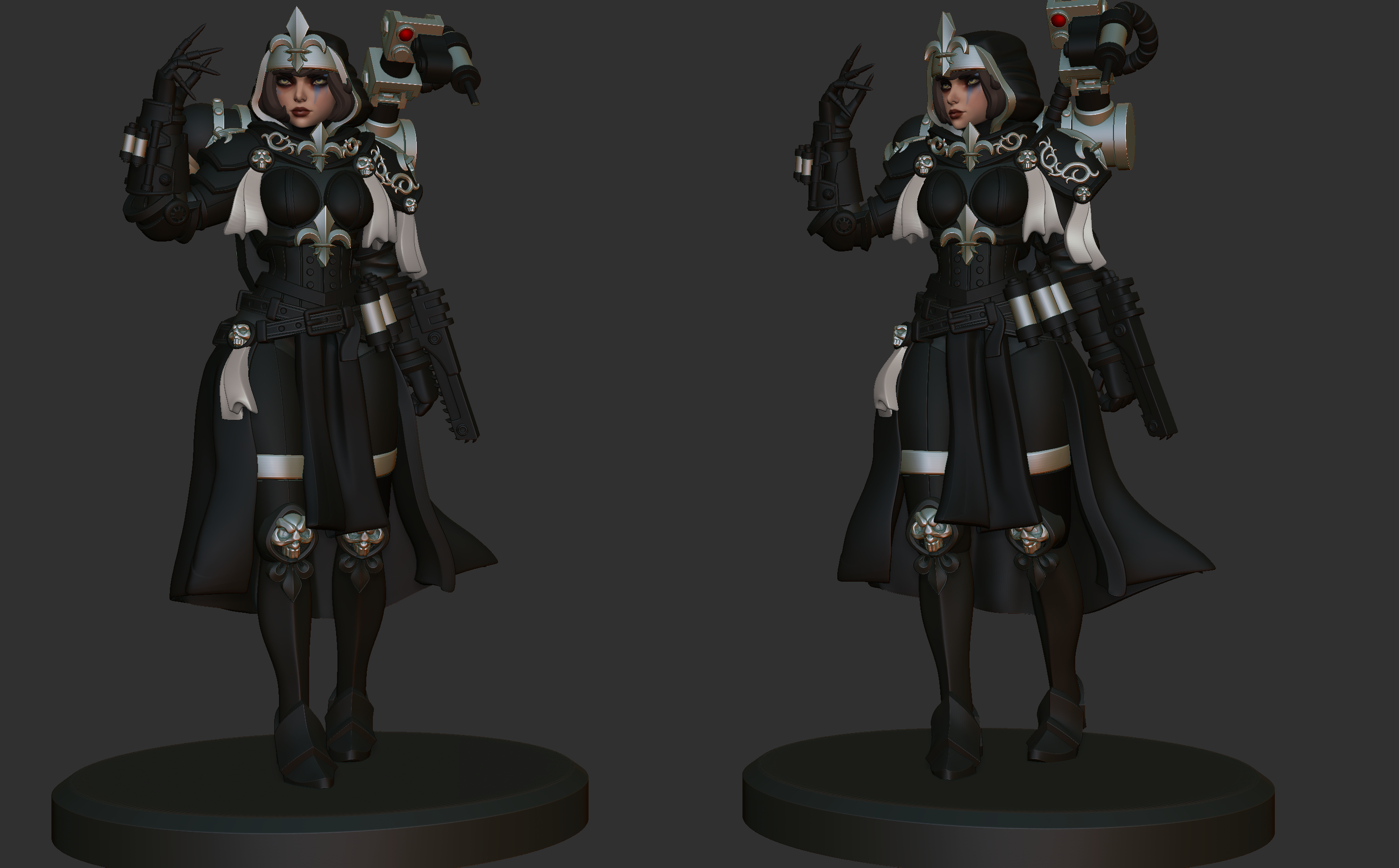 🛰 Hospitaler space nun anime figurine・ STL File for ・Cults
