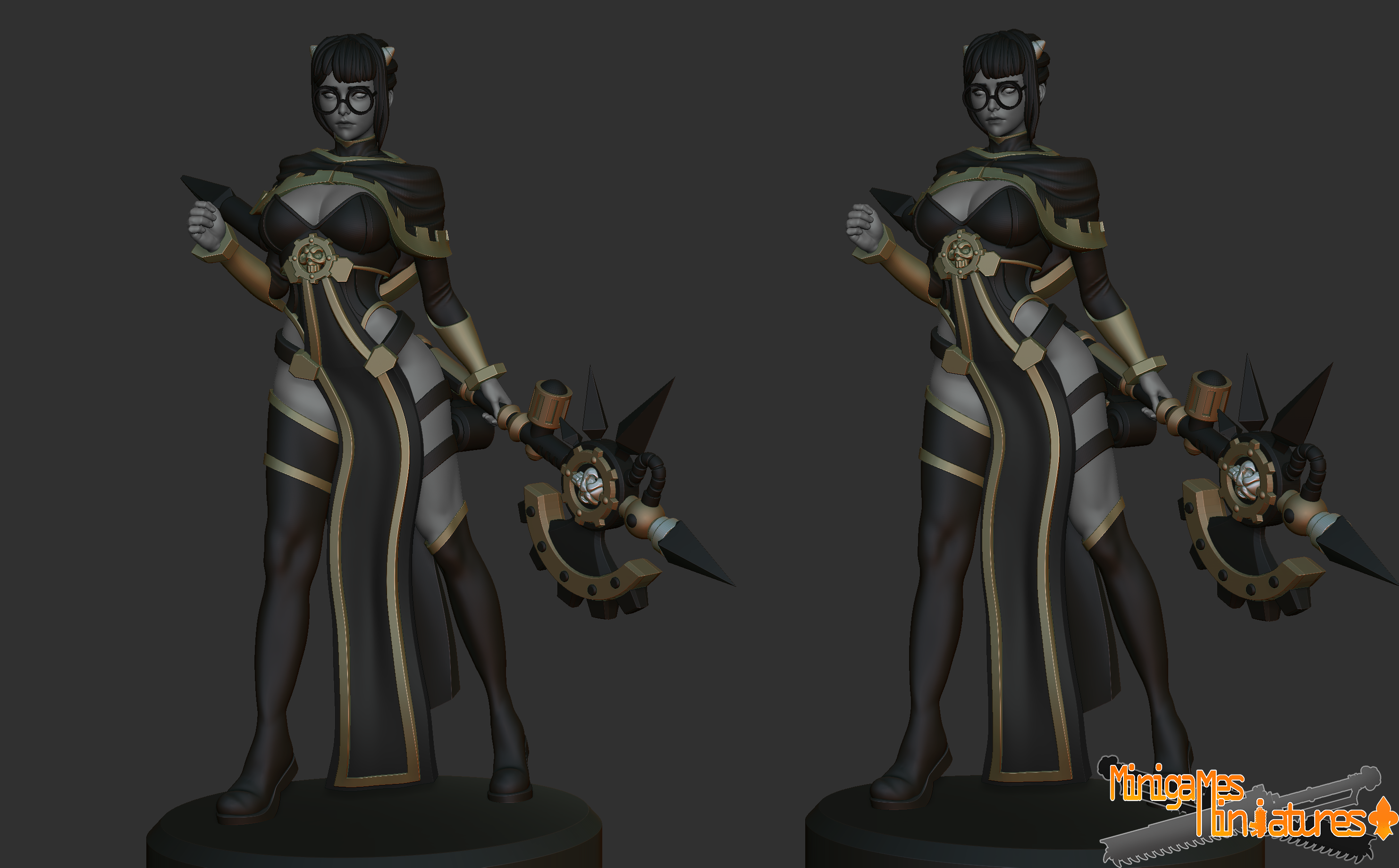 🎲 Techpriest anime figurine・ STL File for ・Cults
