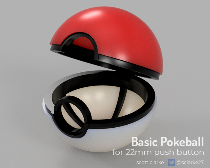 Free 3D file Basic Pokeball 🐉 ・3D printing template to download・Cults