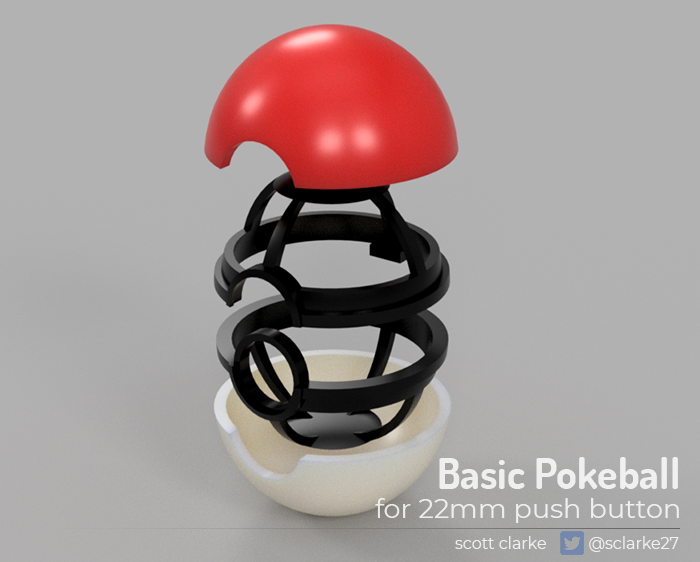 Free 3D file Basic Pokeball 🐉 ・3D printing template to download・Cults