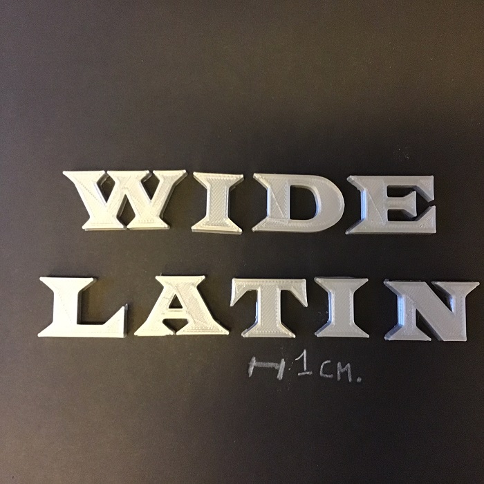 📁 WIDE LATIN font uppercase 3D letters STL file・ 3D File for ・Cults