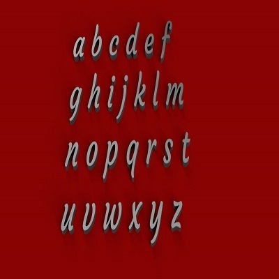 3D-Datei COURGETTE lowercase 3D letters STL file 📁 ・Vorlage für 3D ...