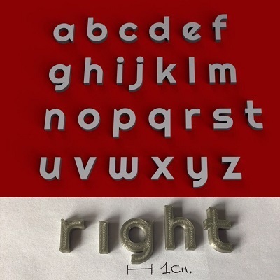 3D file RIGHT lowercase 3D letters STL file ️・3D print design to ...