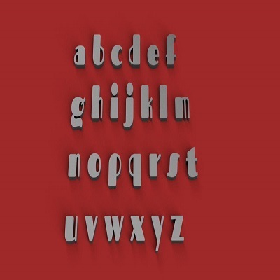 3D file FASCINATE lowercase 3D letters STL file 📁 ・3D printer design to ...