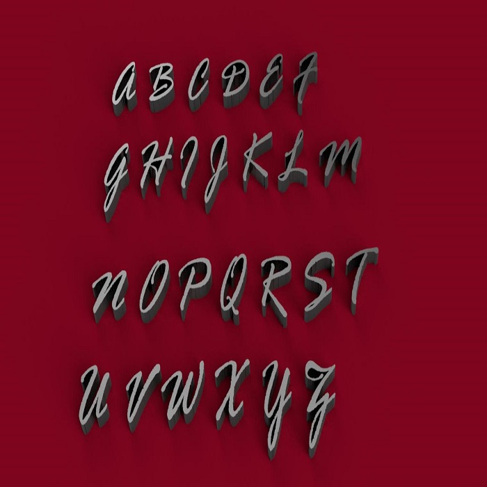 arquivo 3D RAGE ITALIC fuente mayúsculas 3D letras archivo STL 📱 ...