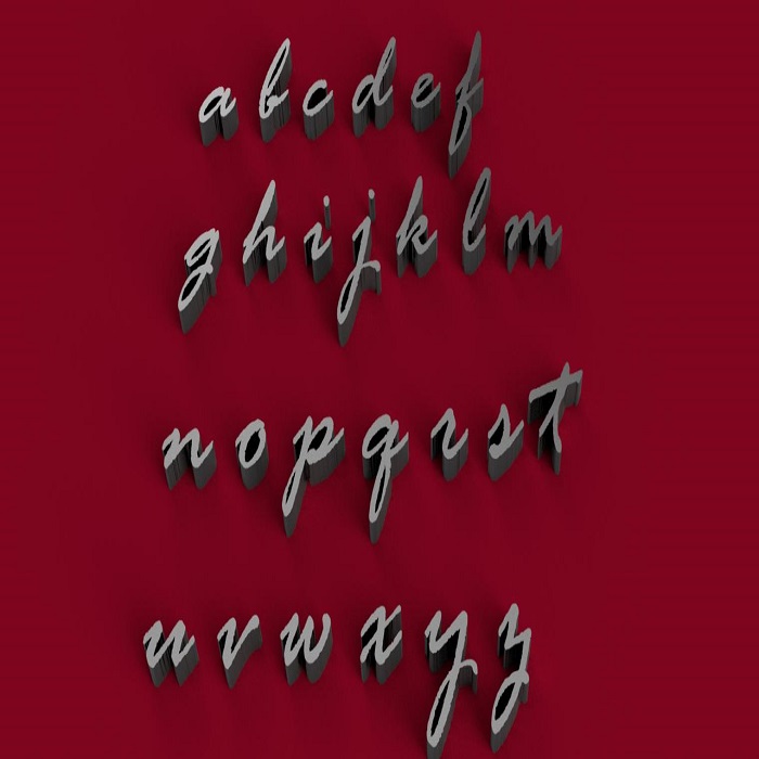 3D file RAGE ITALIC font lowercase 3D letters STL file 📁 ・3D printable ...