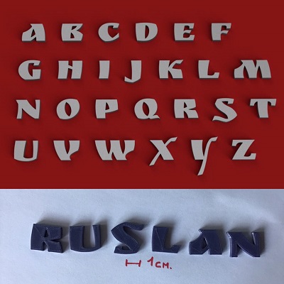 3D file RUSLAN 3D letters STL file 📁 ・Template to download and 3D print ...