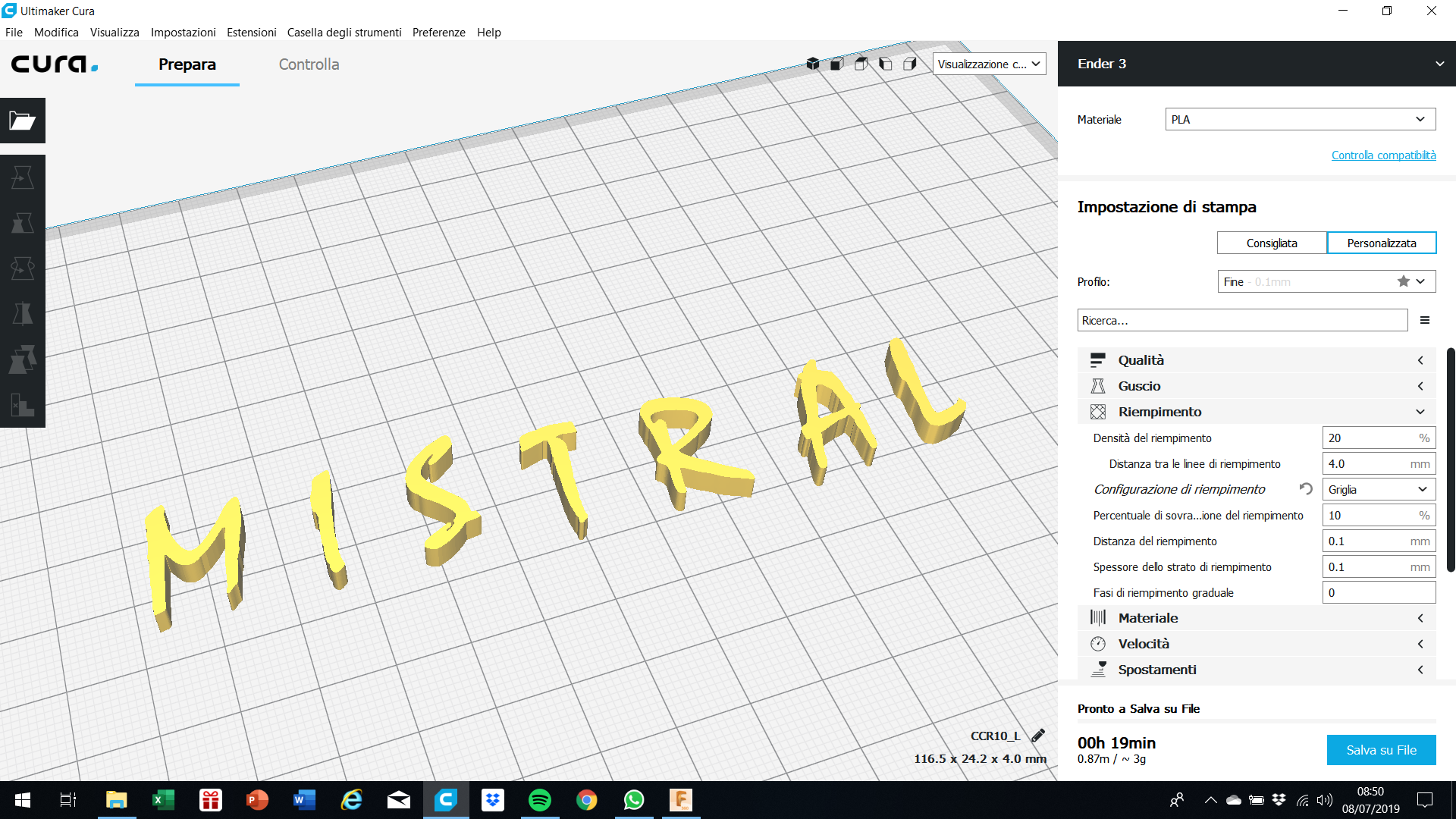 3D file MISTRAL font uppercase 3D letters file 📁・3D printing model to ...