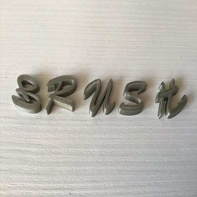 3D file BRUSH MT font uppercase 3D letters STL file 📁 ・3D printing idea ...