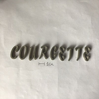 3D file COURGETTE uppercase 3D letters STL file 📁 ・3D print object to ...