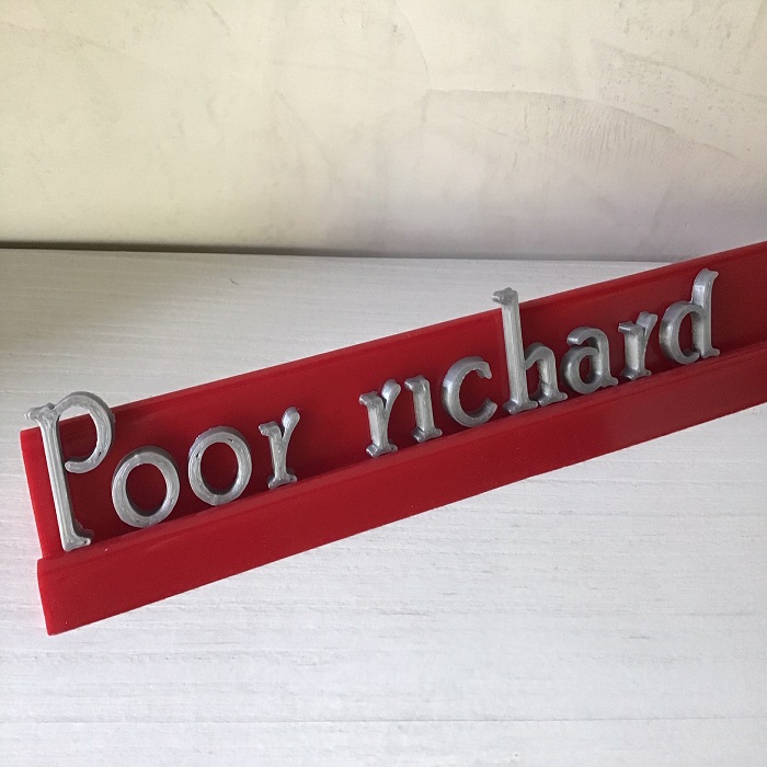 Fichier 3D Fichier STL en minuscules de la police RICHARD POOR RICHARD ...